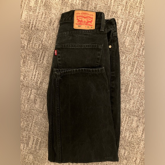Levi's | Jeans | Mens Black Levi 55 Straight Leg Jeans 36x30 | Poshmark